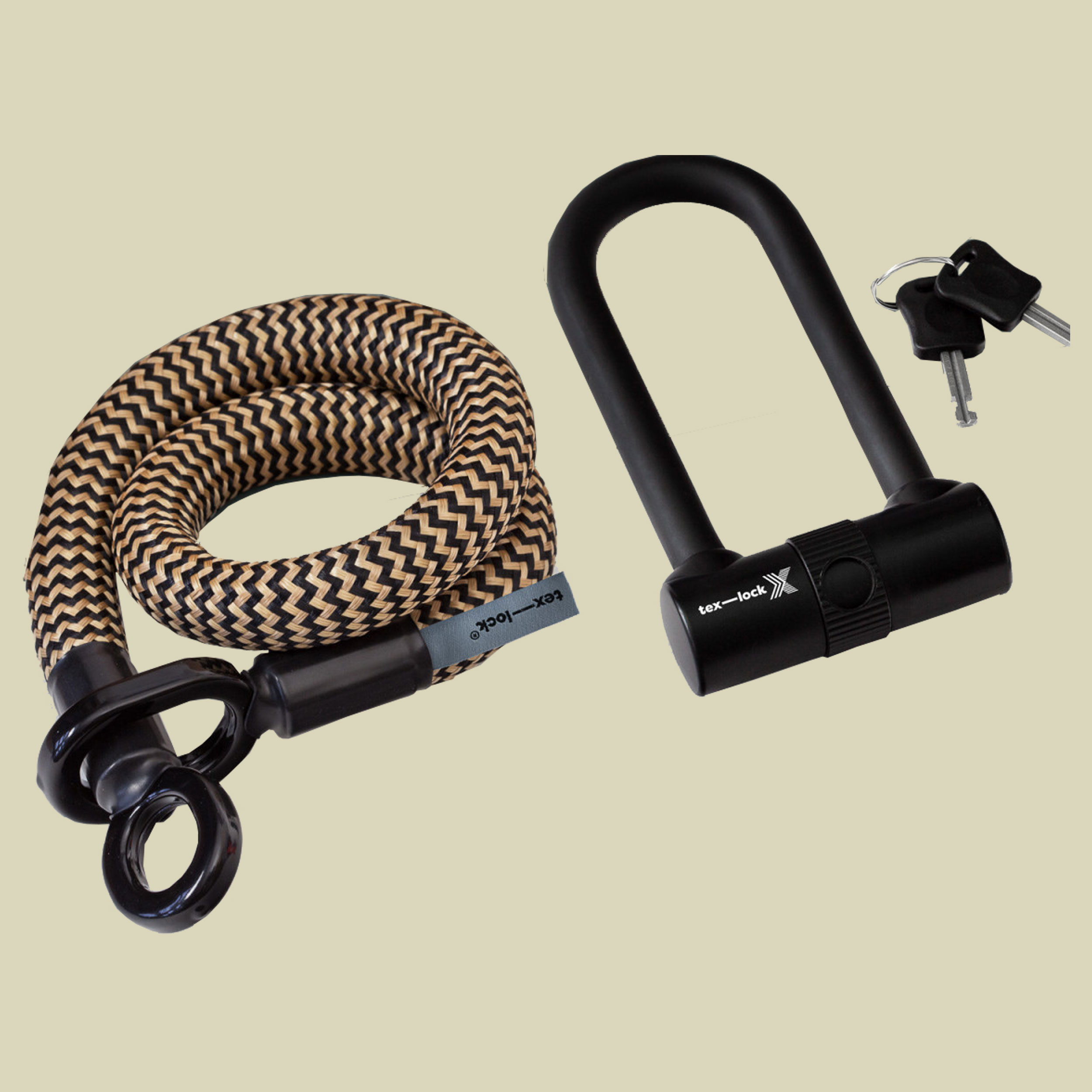 tex-lock - tex-lock eyelet inkl. X-lock-Spezialschloss Fahrrad- naturzeit