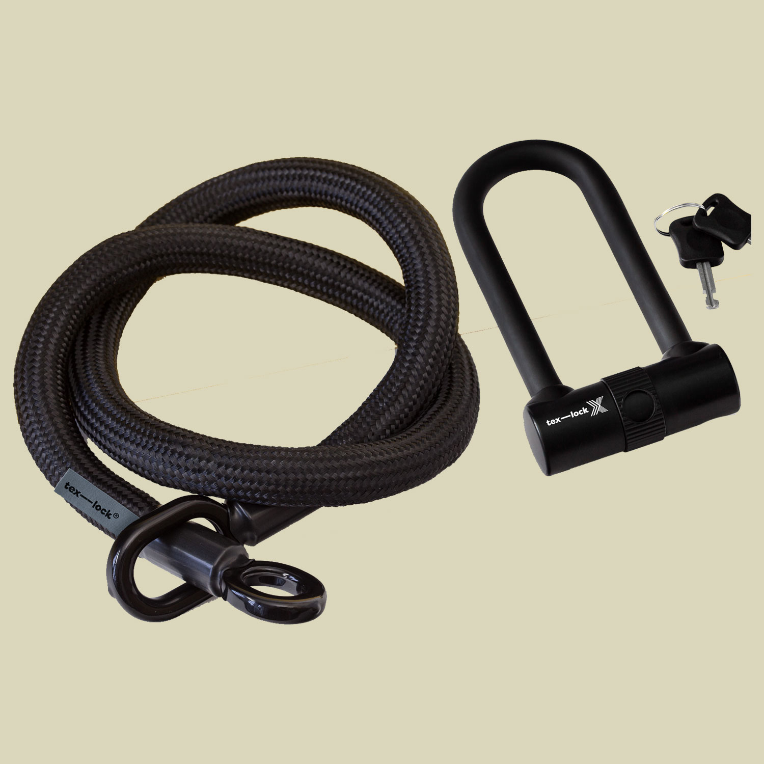 tex-lock - tex-lock eyelet inkl. X-lock-Spezialschloss Fahrrad- naturzeit