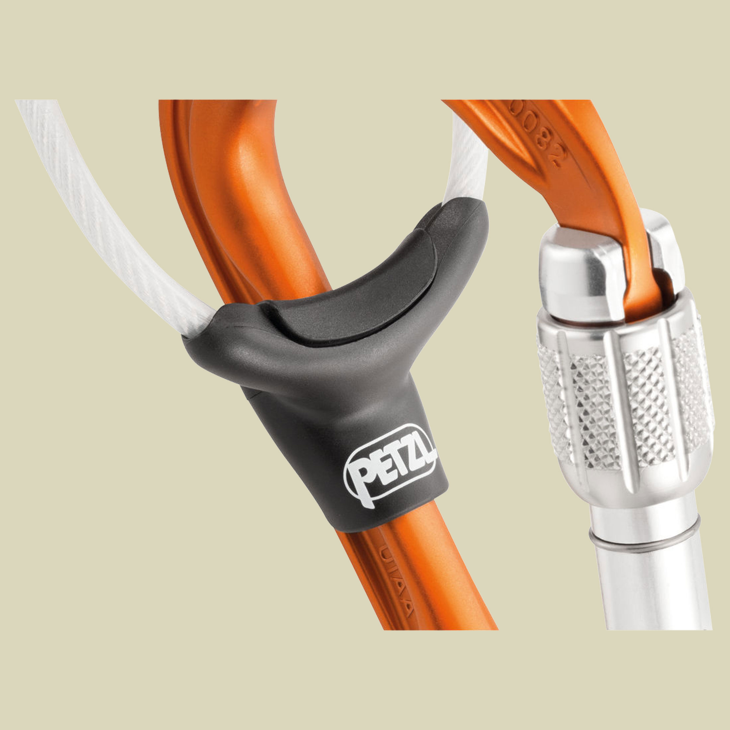 Petzl - Unireverso Reverso 4 und Attache grau, orange-orange- naturzeit