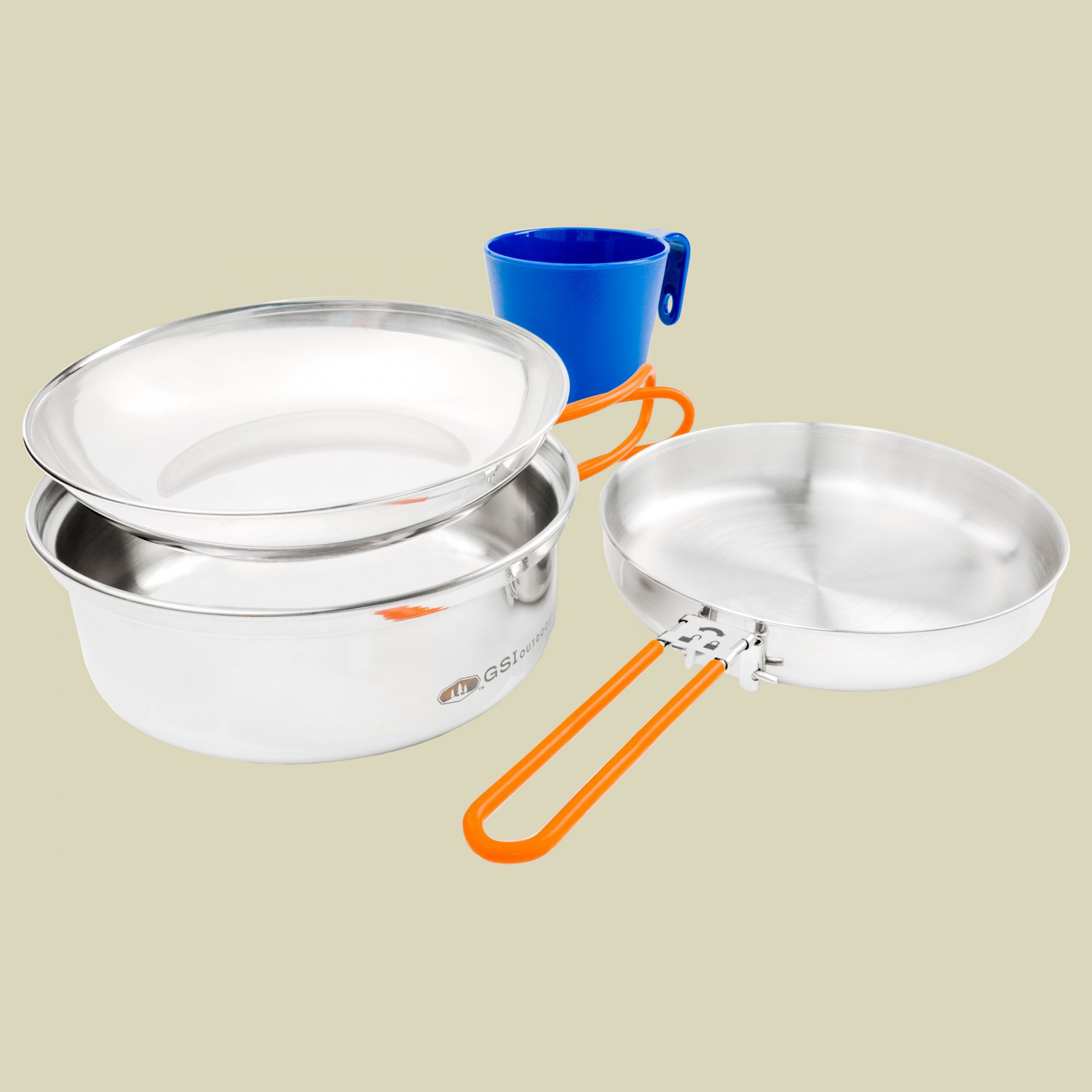 GSI Outdoors - Glacier Stainless 1 Person Mess Kit-Kochset- naturzeit