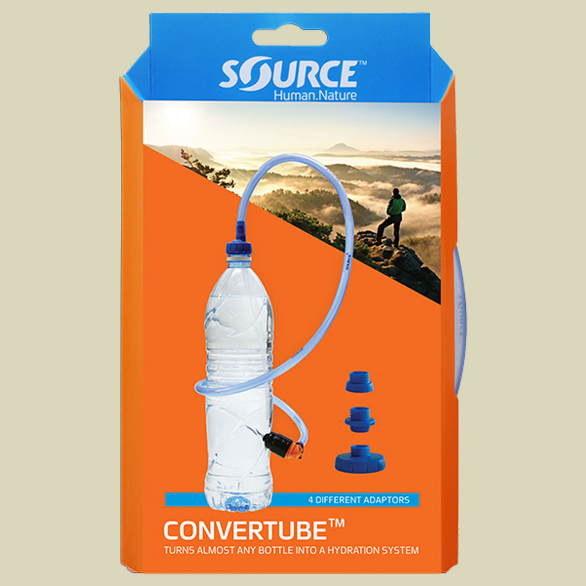 Source Ltd. - Convertube Sigg/Nalgene/Evian/PET 2023 Farbe transparent blue-Trinksystem- naturzeit