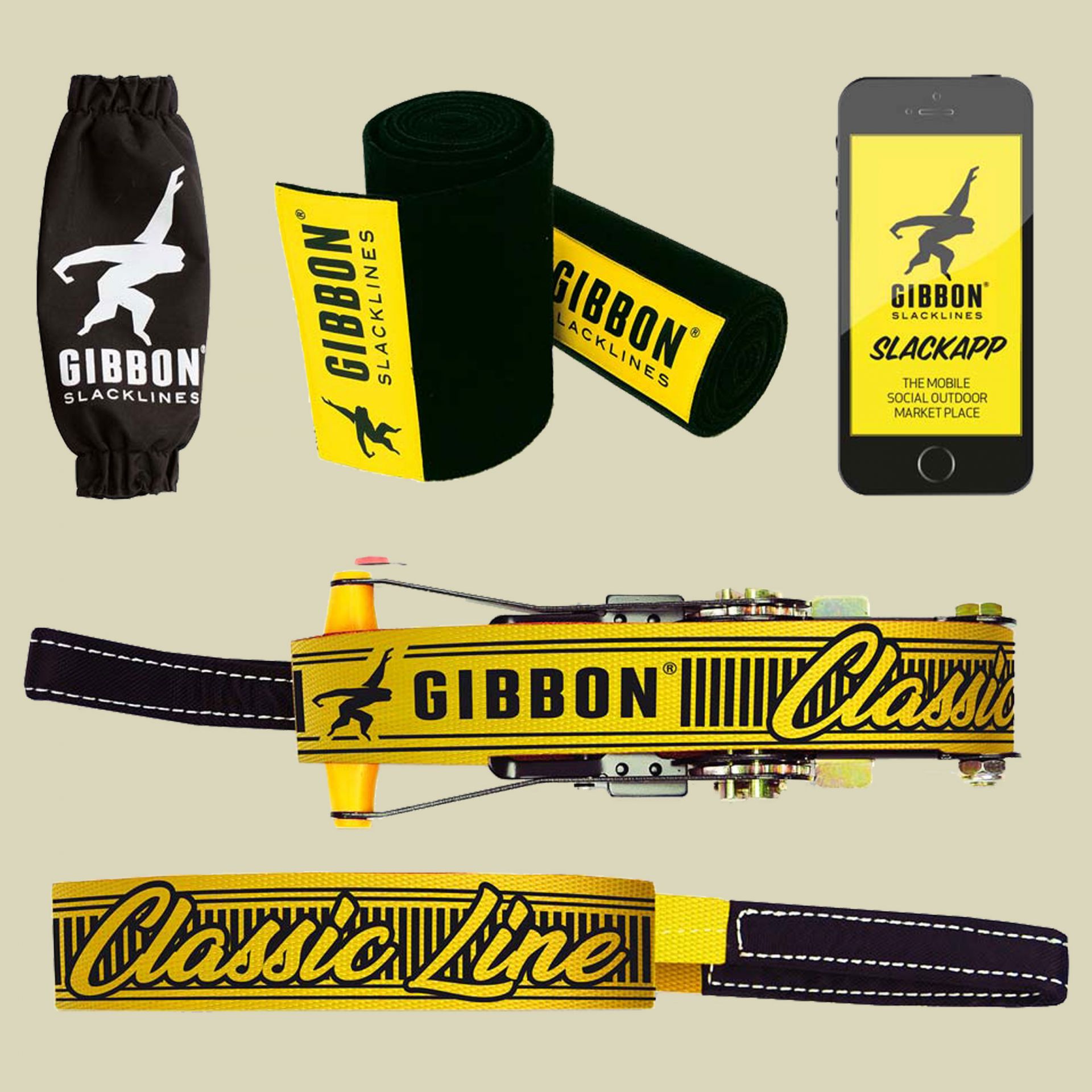 Gibbon - Gibbon CLASSICLINE TREEWEAR Set Slackline Komplettset ...